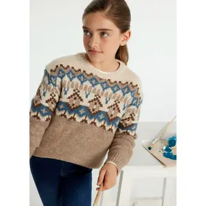 MAYORAL Fair Isle Long-sleeve Sweater