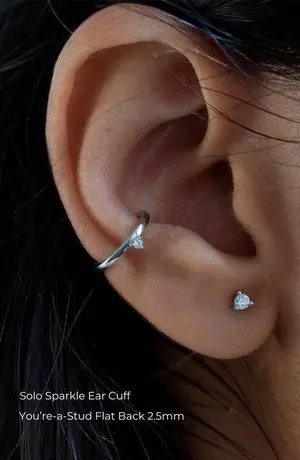 SEED2STONE Sterling Ear Cuff With Lab-grown Diamond