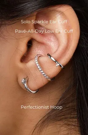 SEED2STONE Sterling Ear Cuff With Lab-grown Diamond