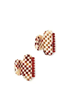 MACHETE Twin Heirloom Claw Clips - Tortoise Checker