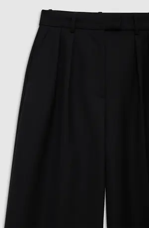 ANINE BING Lou Wide Leg Trouser - Black