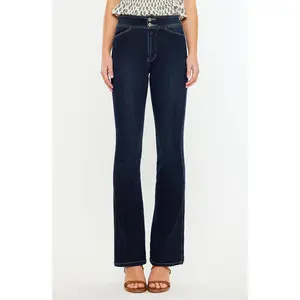 KANCAN Seren High Rise Exposed Button Bootcut Jeans