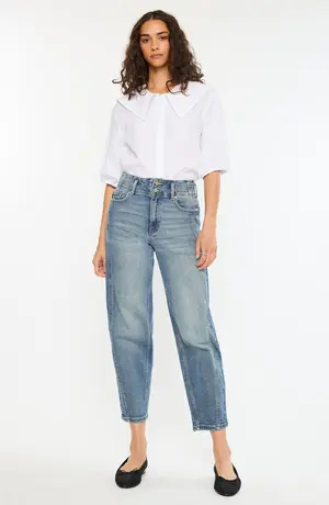 KANCAN Ultra High-rise Slim Barrel Jeans