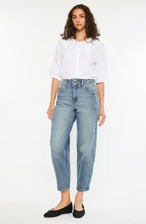 KANCAN Ultra High-rise Slim Barrel Jeans