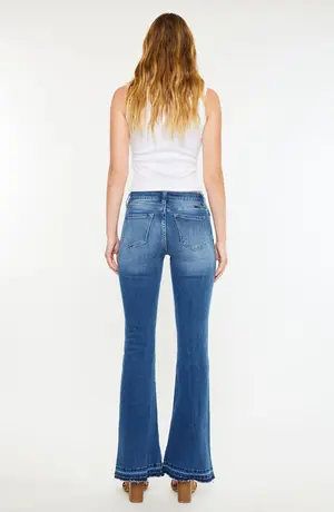 KANCAN Mid-rise Flare Jeans - Medium Wash
