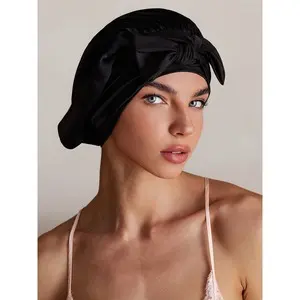 SILKSILKY Bowknot Tie Bonnet - Black
