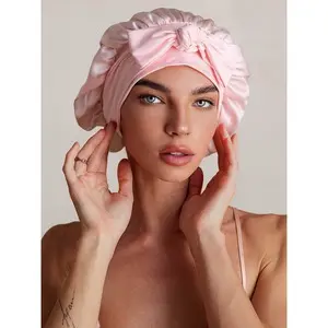 SILKSILKY Bowknot Tie Bonnet - Lightpink