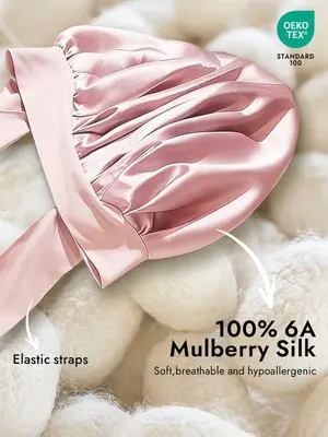 SILKSILKY Bowknot Tie Bonnet - Lightpink