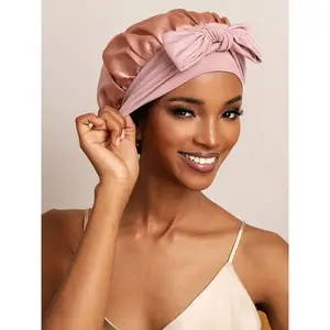 SILKSILKY Bowknot Tie Bonnet - Pink