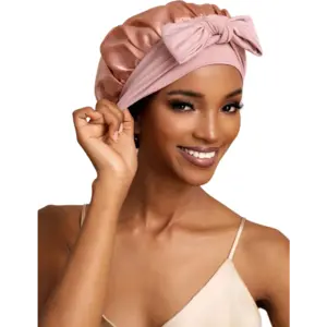SILKSILKY Bowknot Tie Bonnet - Pink
