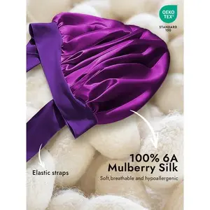 SILKSILKY Bowknot Tie Bonnet - Purple