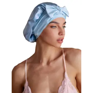SILKSILKY Bowknot Tie Bonnet - Skyblue