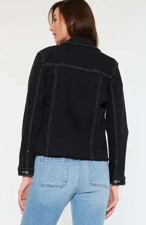 KANCAN Jane Denim Trucker Jacket - Black