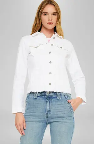 KANCAN Jane Denim Trucker Jacket - White