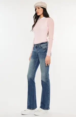 KANCAN Jewel Low-rise Bootcut Jeans