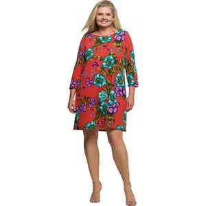 24seven Comfort Apparel Floral Dresses