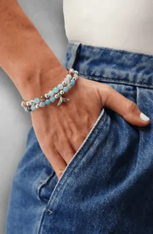 EMMA RAE Amazonite & Sterling Bracelet