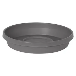 BLOEM Terra 20 Inch Resin Flower Pot Saucer - Gray
