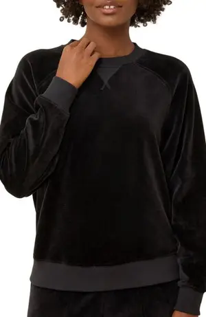 PACT Pure Velour Crew Sweatshirt - Black