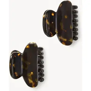 MACHETE Twin Heirloom Claw Clips - Dark Tortoise