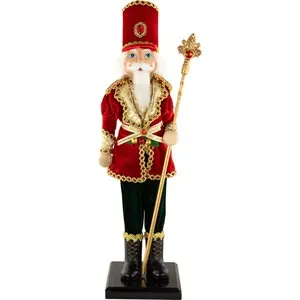 NORTHLIGHT Jeweled Nutcracker With Scepter Christmas Figure22 - Red
