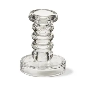 TAG Olsen Tealight Pillar Holder Large Glass Candle Holder - Clear