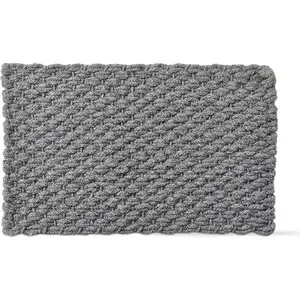 TAG Handwoven Grey Solid Rectangle Doormat For Indoor Outdoor - Gray