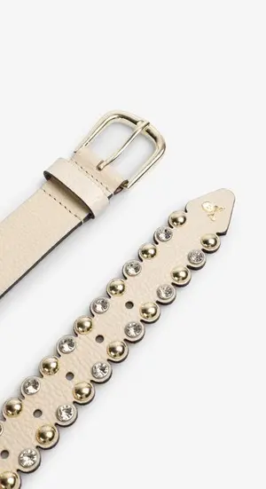 SCALPERS Sandy Cristal Leather Belt