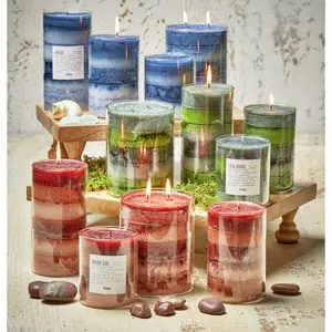 TAG Water Themed Scented Paraffin Wax Pillar Candle Medium