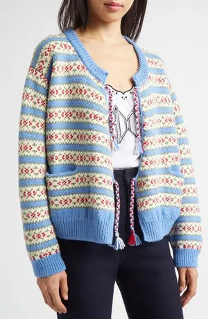 BODE Wedgewood Virgin Wool Cardigan