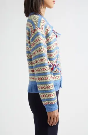 BODE Wedgewood Virgin Wool Cardigan
