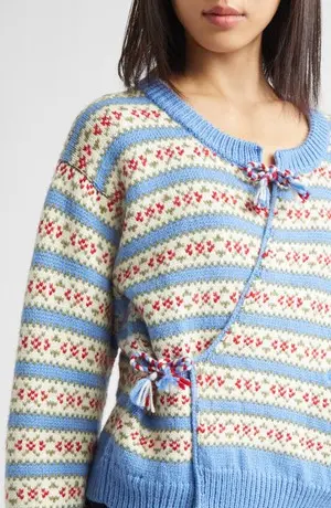 BODE Wedgewood Virgin Wool Cardigan