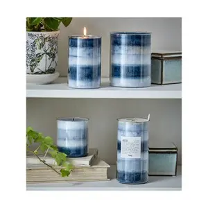 TAG Water Themed Scented Paraffin Wax Pillar Candle