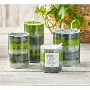 TAG Cool Shade Scented Paraffin Wax Pillar Candle 75 Hours