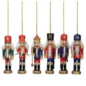 NORTHLIGHT 6-count And Blue Classic Nutcracker Christmas Ornaments5.25 Inches - Red