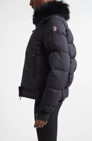 Moncler Arabbas Genuine Shearling Collar Down Jacket