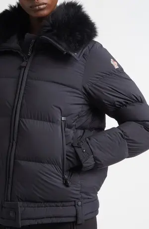 Moncler Arabbas Genuine Shearling Collar Down Jacket