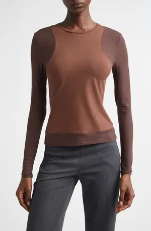 Paloma Wool Colorblock Organic Cotton Jersey T-shirt - Brown