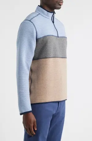 Johnston & Murphy Reversible Quilted Quarter Zip Pullover