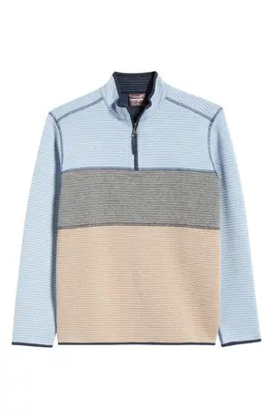 Johnston & Murphy Reversible Quilted Quarter Zip Pullover