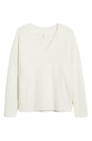 Bp. Eyelash-knit V-neck Sweater - Ivory