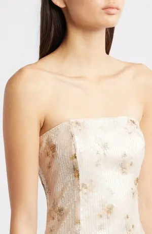 Lulus Afton Sequin Strapless Gown