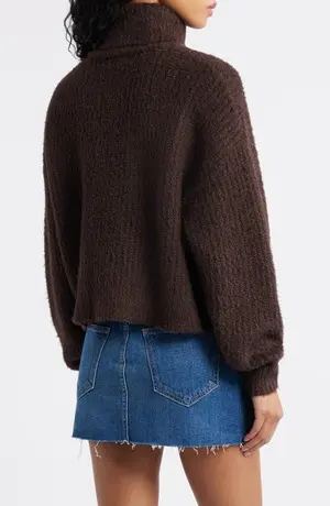 Bp. Textured Turtleneck Sweater - Brown Coffee