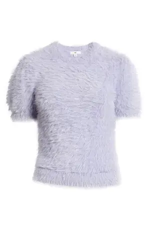 Bp. Metallic Fuzzy Sweater - Purple- Silver
