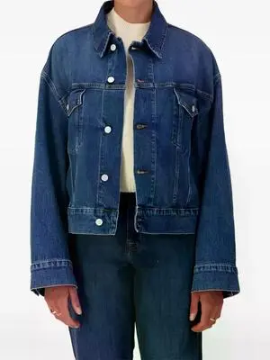 7 For All Mankind Buttoned Trucker Denim Jacket