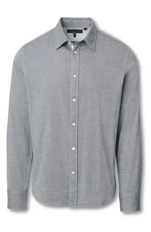 Rag & Bone Tomlin Cotton Dobby Button-up Shirt - Skyblue