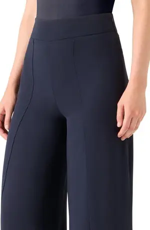 Akris Fellia Slit Wide-leg Silk Pants