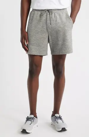 Zella Waffle Knit Shorts - Grey Heather