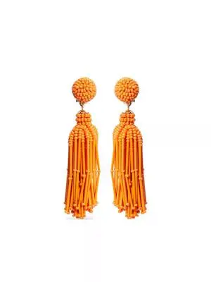 Carolina Herrera Tassel Drop Earrings - Orange