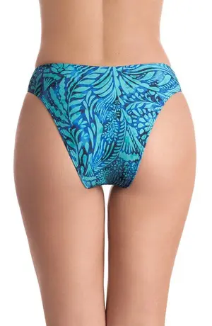 MIMI FLAMINGO Ryann High Cut Bikini Bottoms - Flora